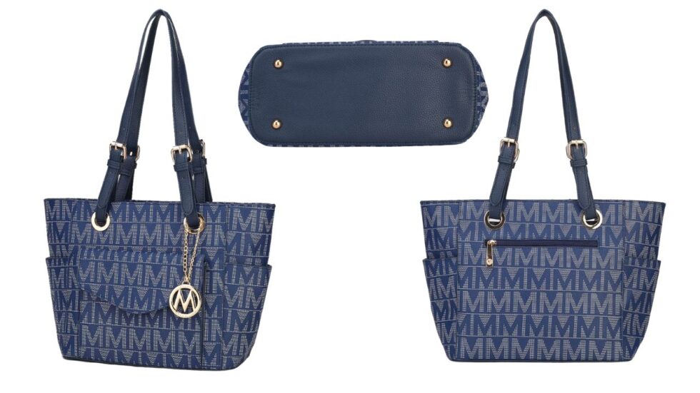 Carteras MFK Griselda M Signature Vegan Leather Tote Handbag solo $50. ...